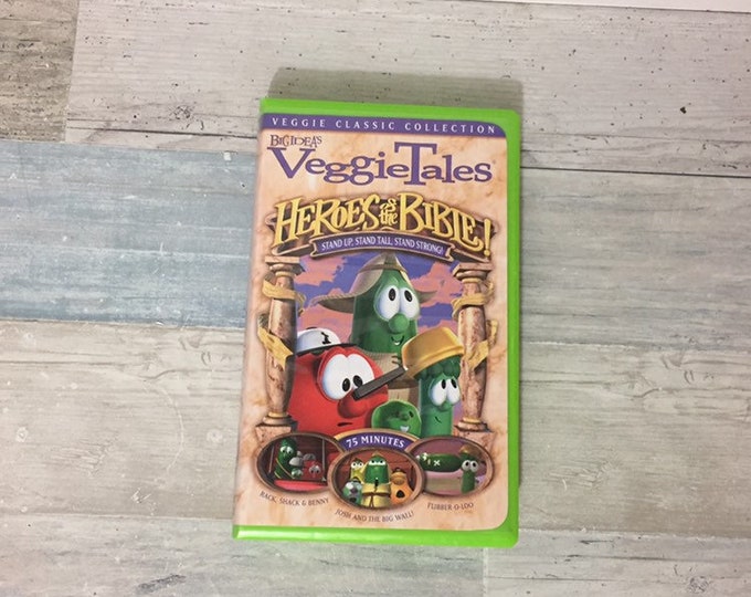 Veggietales VHS Heroes of the Bible, Stand Up, Stand Tall, Stand Strong ...