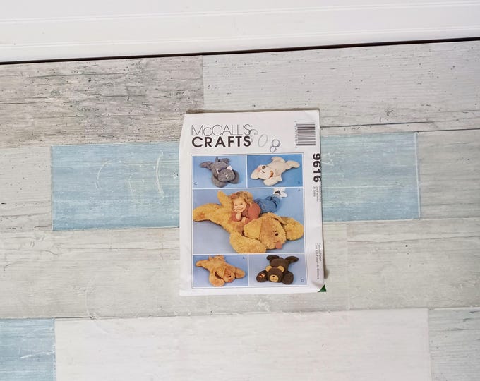 Mccalls Crafts Sewing Pattern 9616 Animal Pillow Shams Dog Rabbit Cat ...