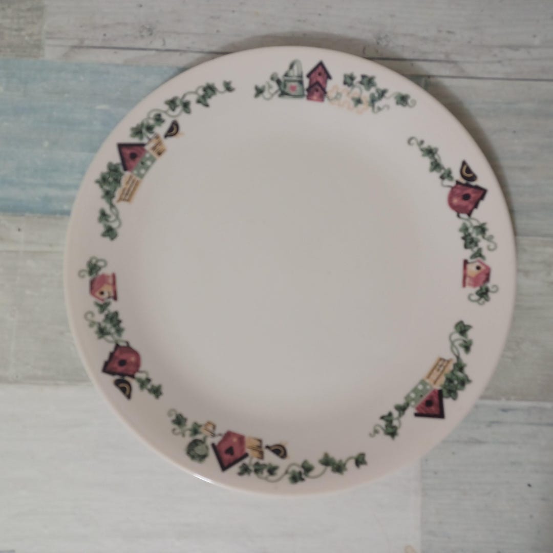 Corelle Garden Home Dinner Plate 10 1/4" Birdhouse - Etsy