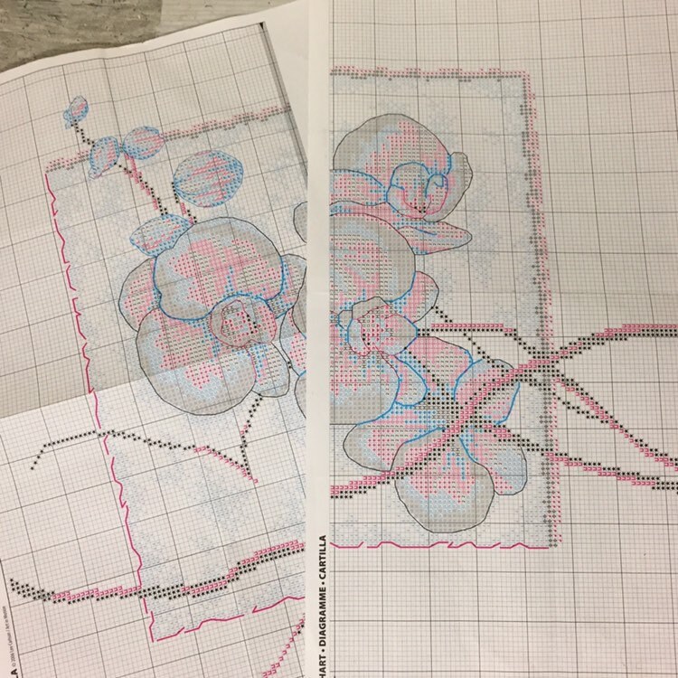 Dimensions Oriental Orchid Cross Stitch Pattern Chart - Etsy