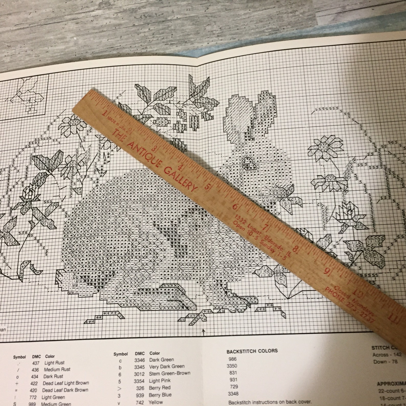 Eastern Cottontail Cross Stitch Pattern Chart Booklet Leaflet, Bohanan ...