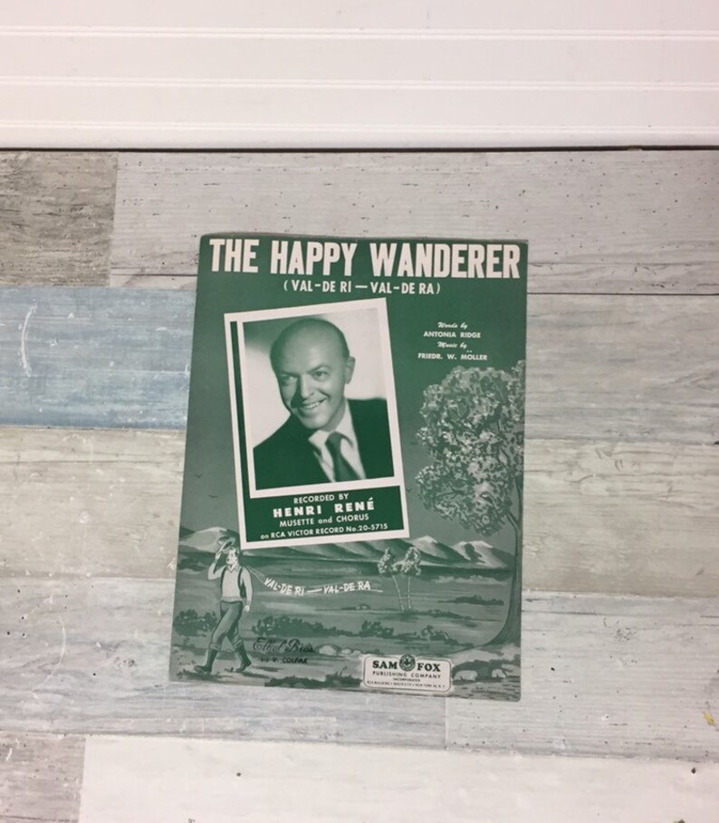The Happy Wanderer Vintage Piano Sheet Music Henri Rene - Etsy