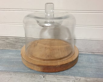 Glass Cloche Wood | Etsy