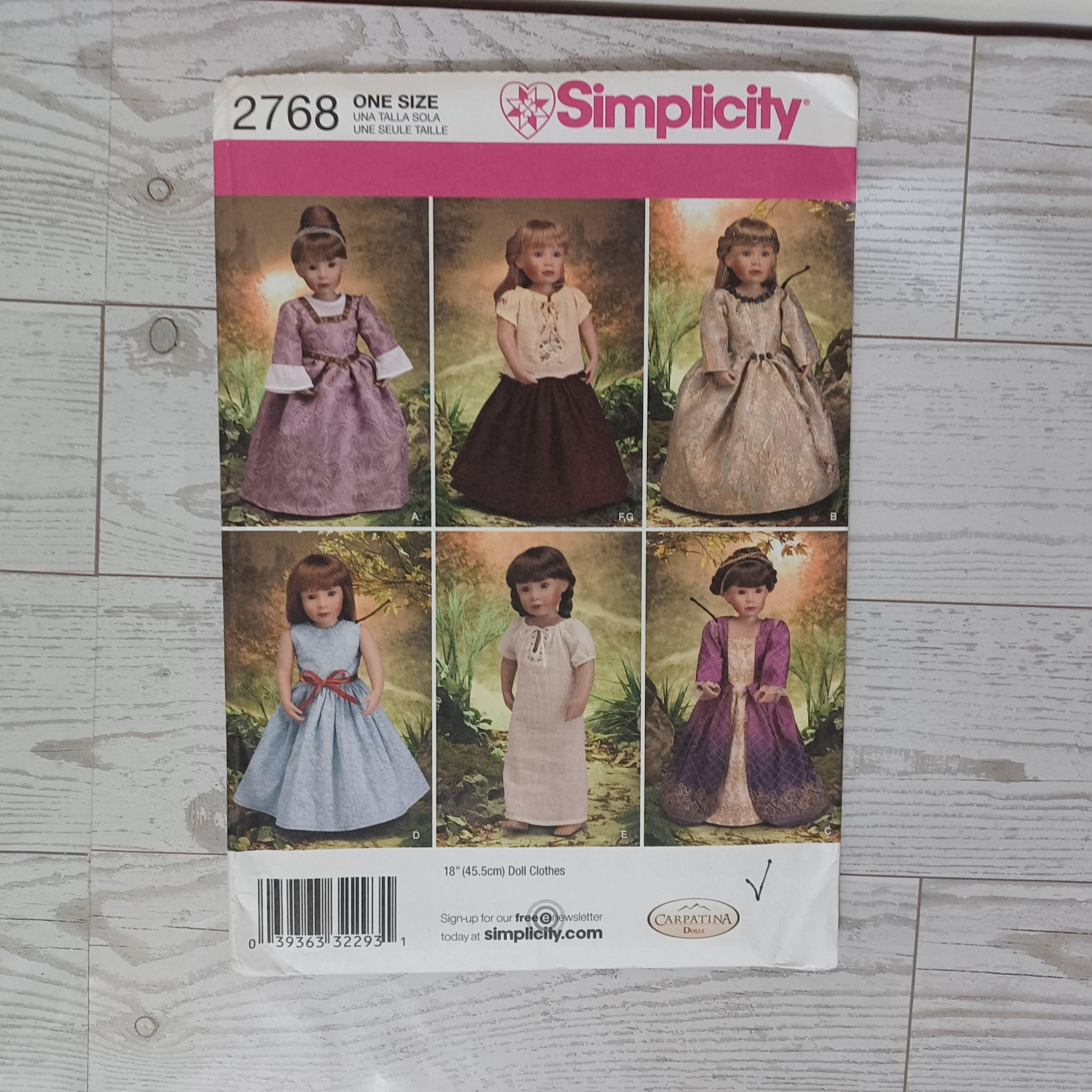 Simplicity Sewing Pattern 2768 Dresses Clothes for 18" Dolls - Etsy