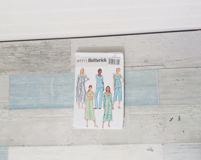Butterick Sewing Pattern B5571 Ladies Sleepwear Pajamas Nightgowns Size ...