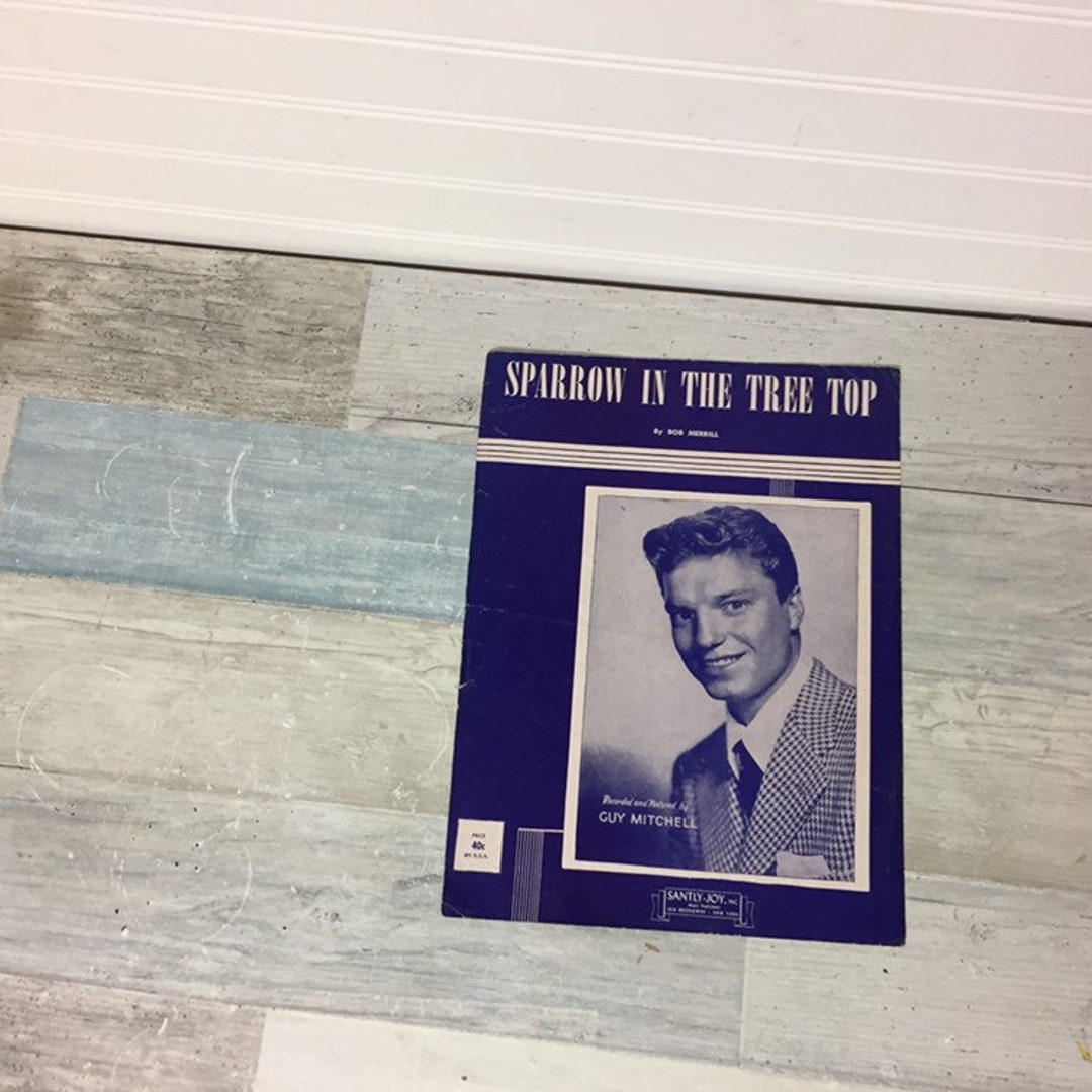 Sparrow in the Tree Top Vintage Piano Sheet Music, Guy Mitchell - Etsy