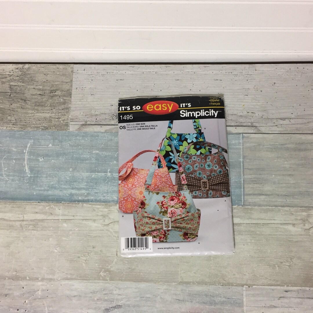 Simplicity Sewing Pattern 1495, Handbags, Bags, Totes, Purses, Uncut - Etsy