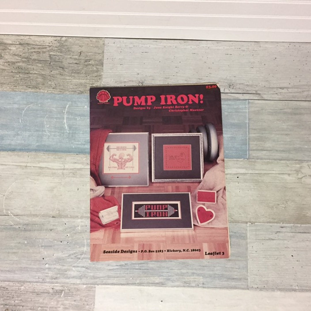 Pump Iron Cross Stitch Pattern Leaflet Chart Seaside Designs #3 - Etsy