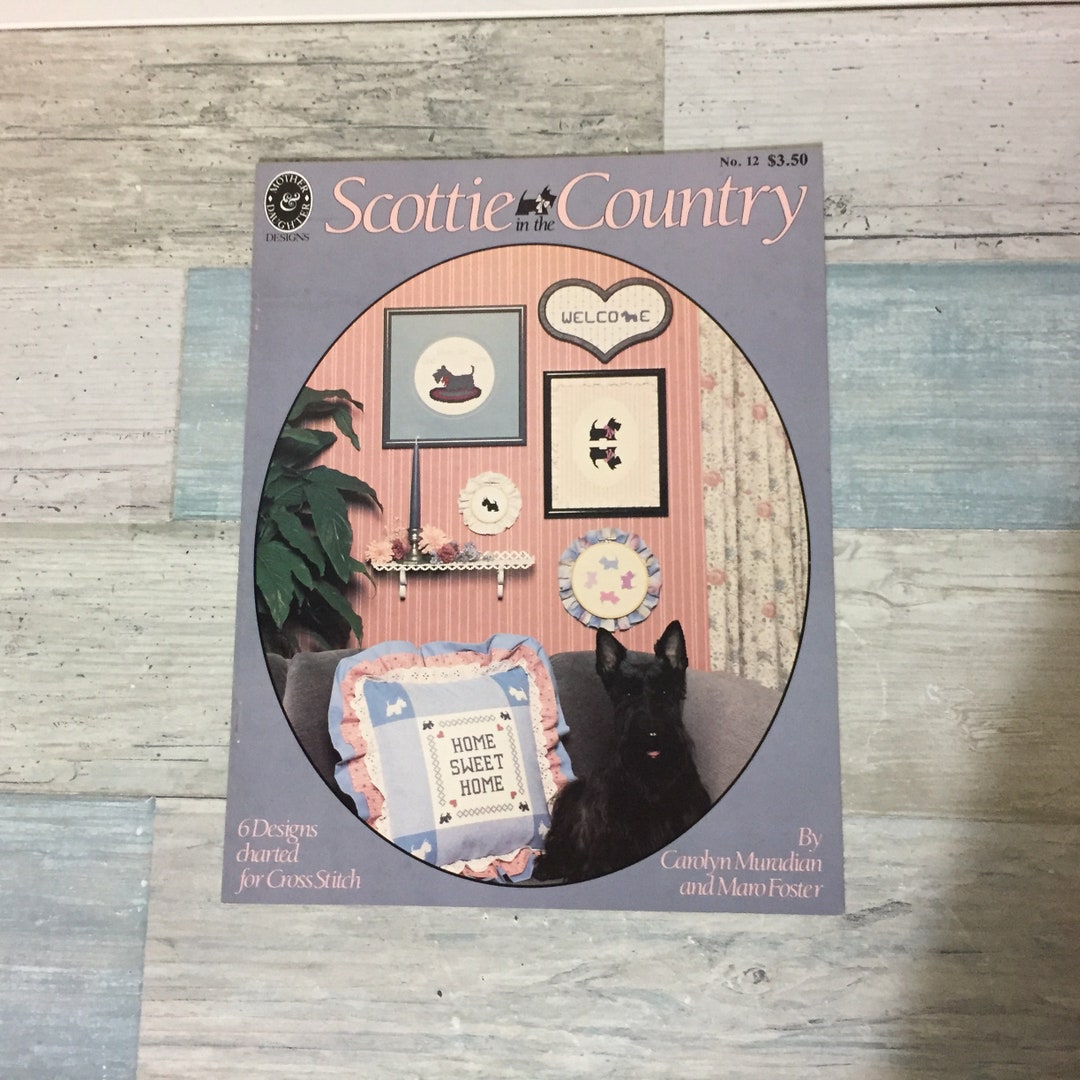 Scottie in the Country Dog Cross Stitch Pattern Booklet Leaflet Chart ...