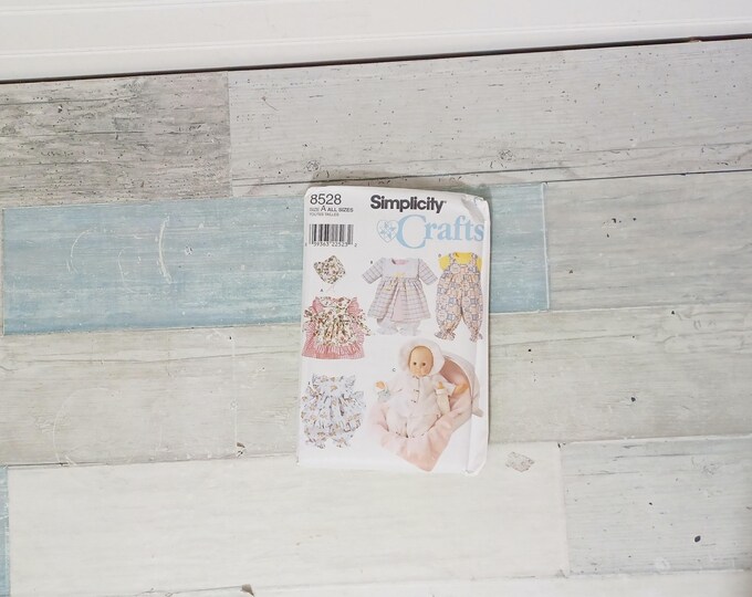 Simplicity Sewing Pattern 8528 Baby Doll Clothes 12" to 22" Uncut - Etsy