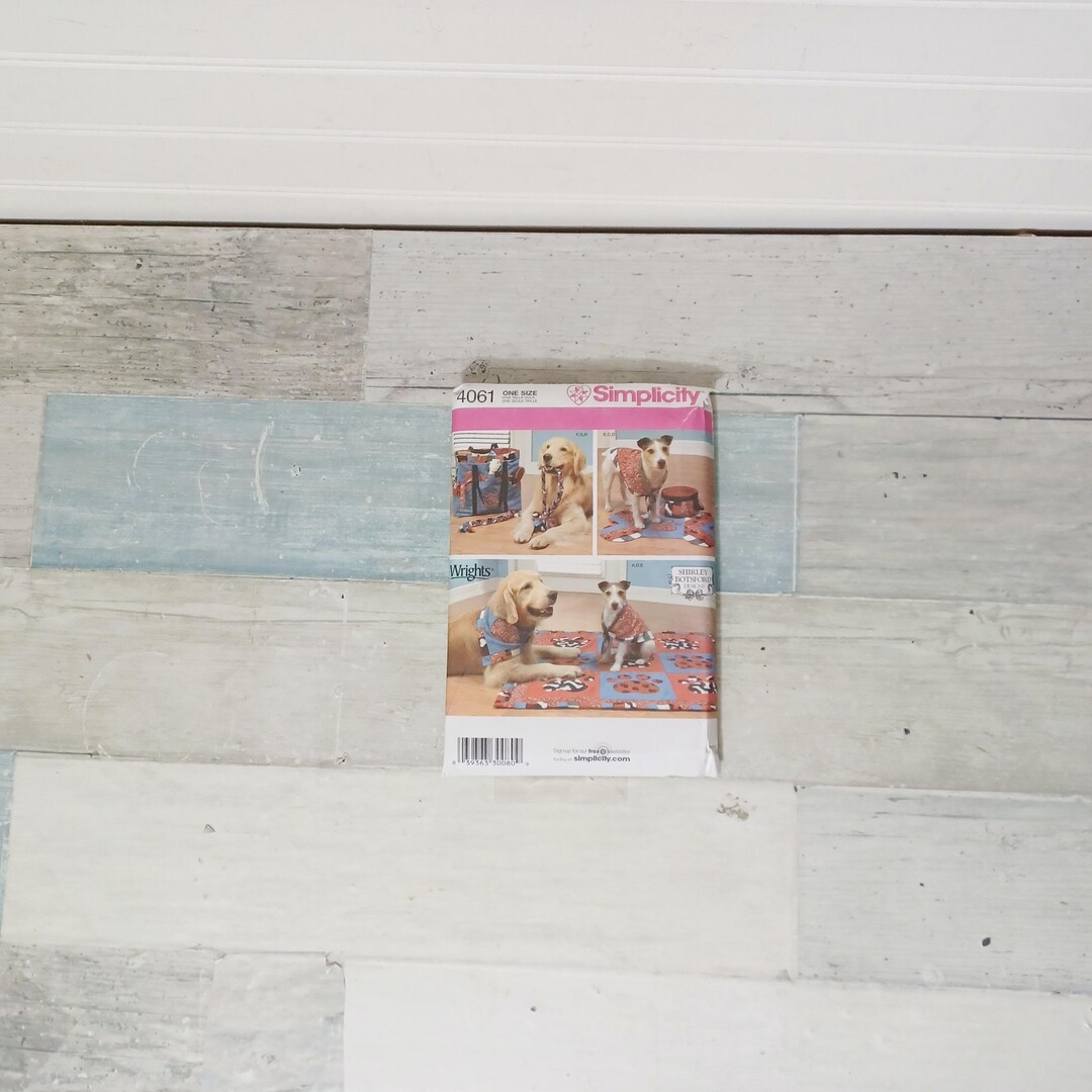Simplicity Sewing Pattern 4061 Dog Accessories Blanket Bowl Placemat ...