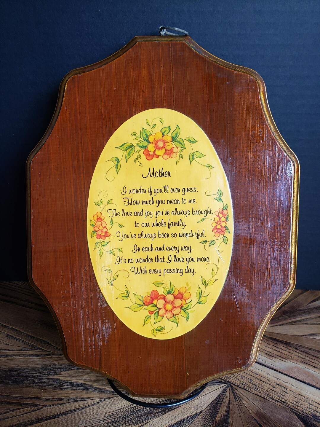 Vintage Hand Made Cottage-core Mother Poem on Wood Plaque - Etsy