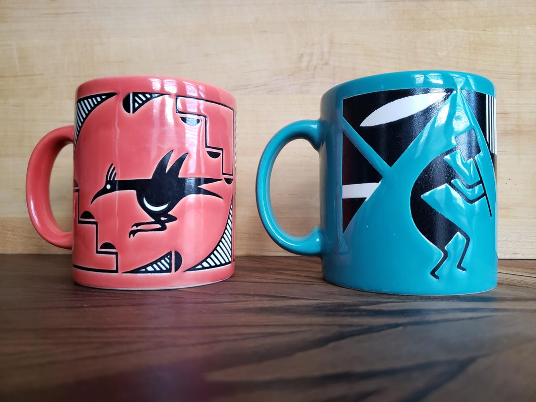 Vintage Waechtersbach Southwestern Style Coffee Mugs, Set of Two - Etsy