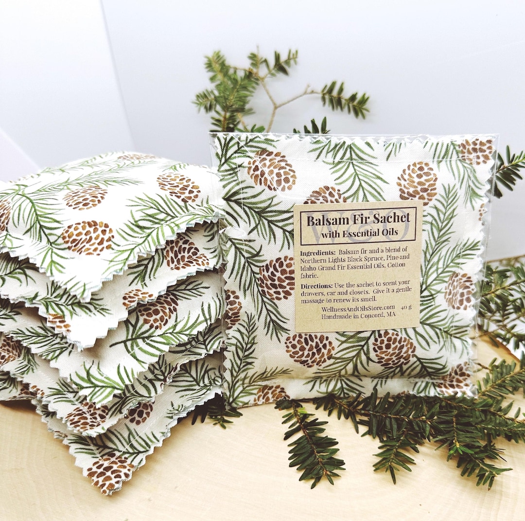Balsam Fir Sachet With Essential Oils Handmade Natural Freshener ...
