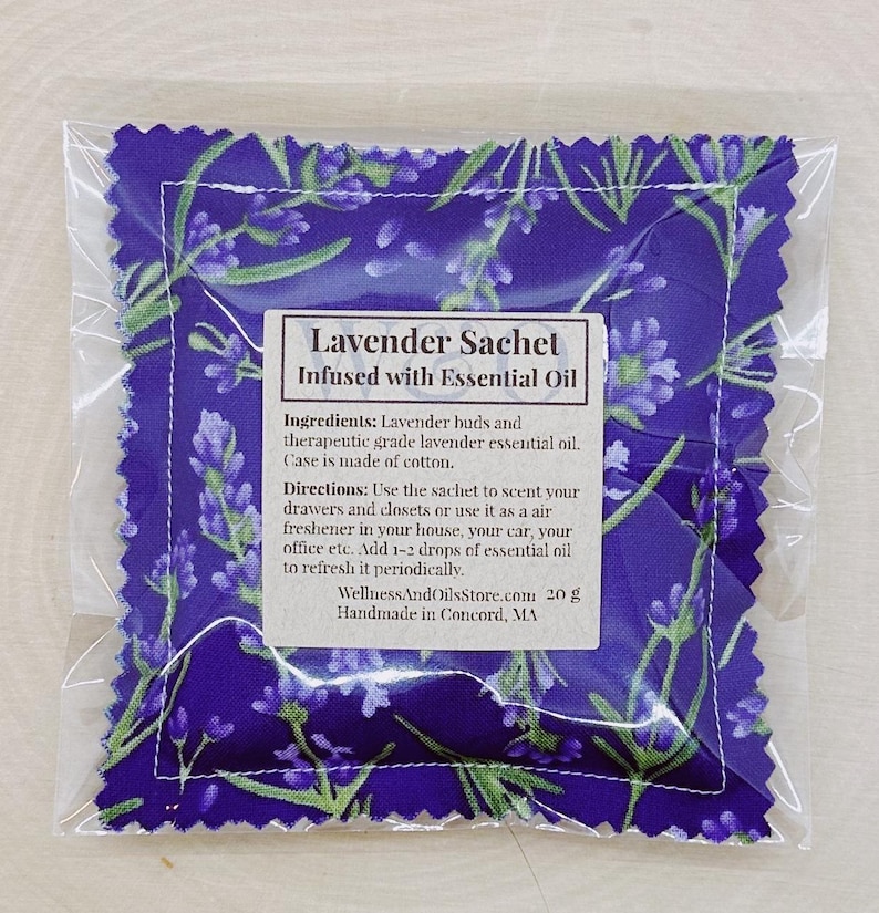 Lavender Sachet Gift Set: Essential Oil Infused, Cotton Case - Etsy UK
