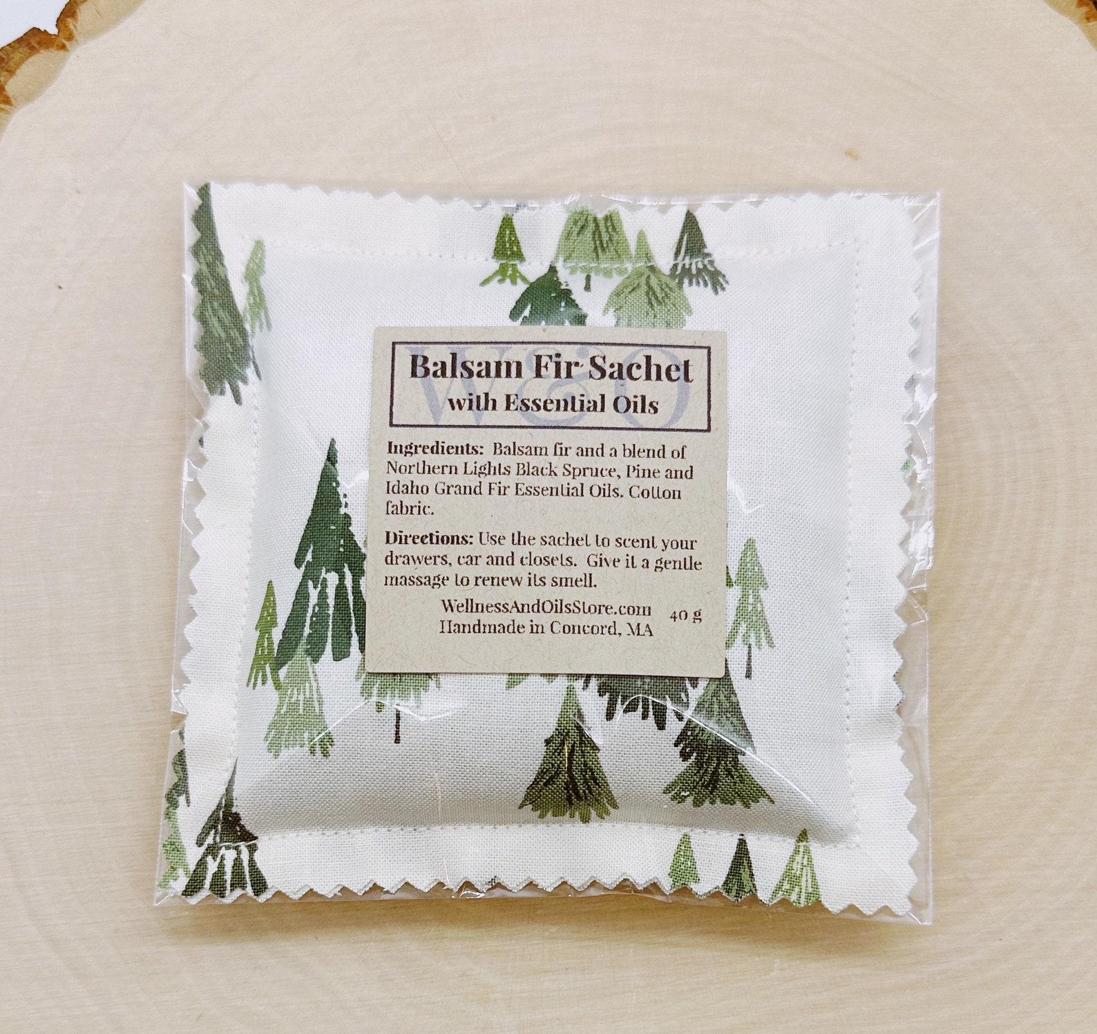 Handmade Balsam Fir Sachet: Forest Essential Oils, 4x4 Pillow - Etsy