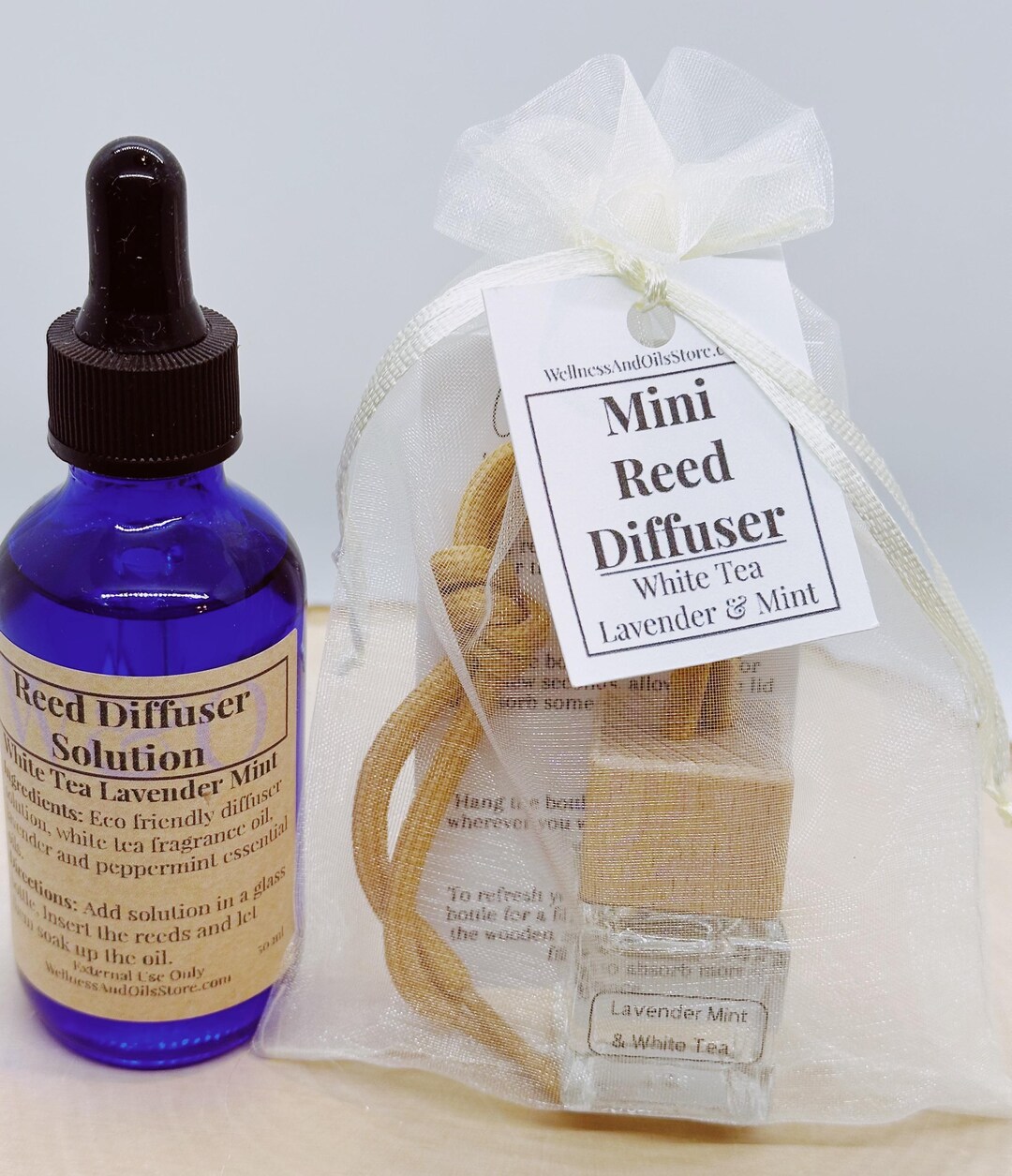 Car Reed Diffuser: Lavender, White Tea & Mint Essential Oils ...