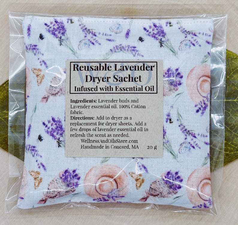 Reusable Lavender Dryer Sachet Bag for Aromatherapy and Eco-friendly ...