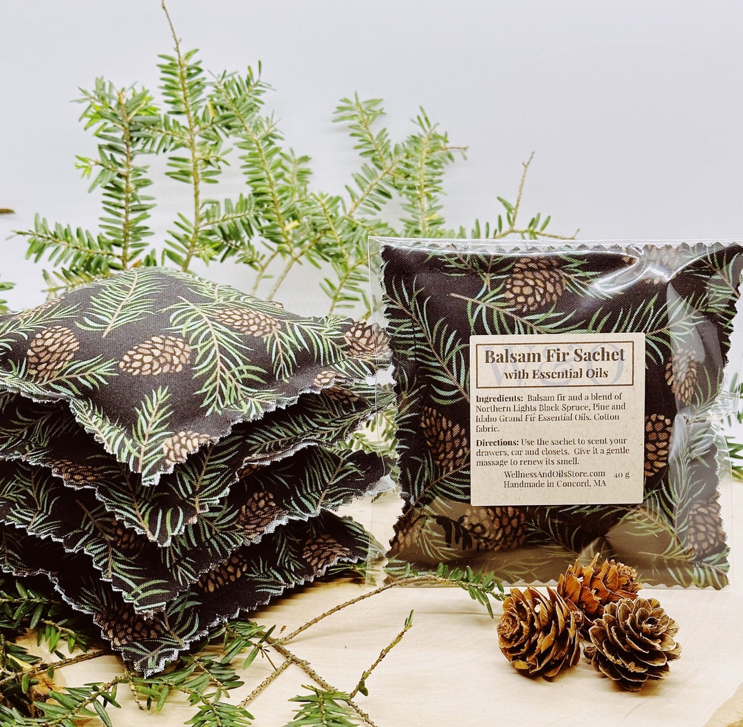 Balsam Fir Sachet Pillow: Essential Oils, Evergreen Pinecones - Etsy