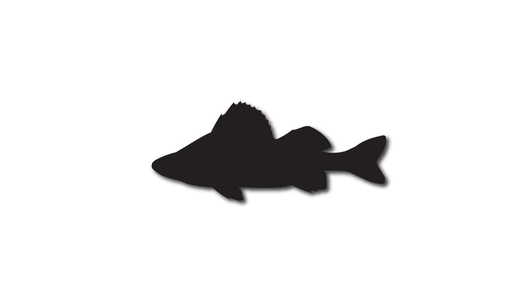 Yellow Perch Silhouette Decal - Etsy