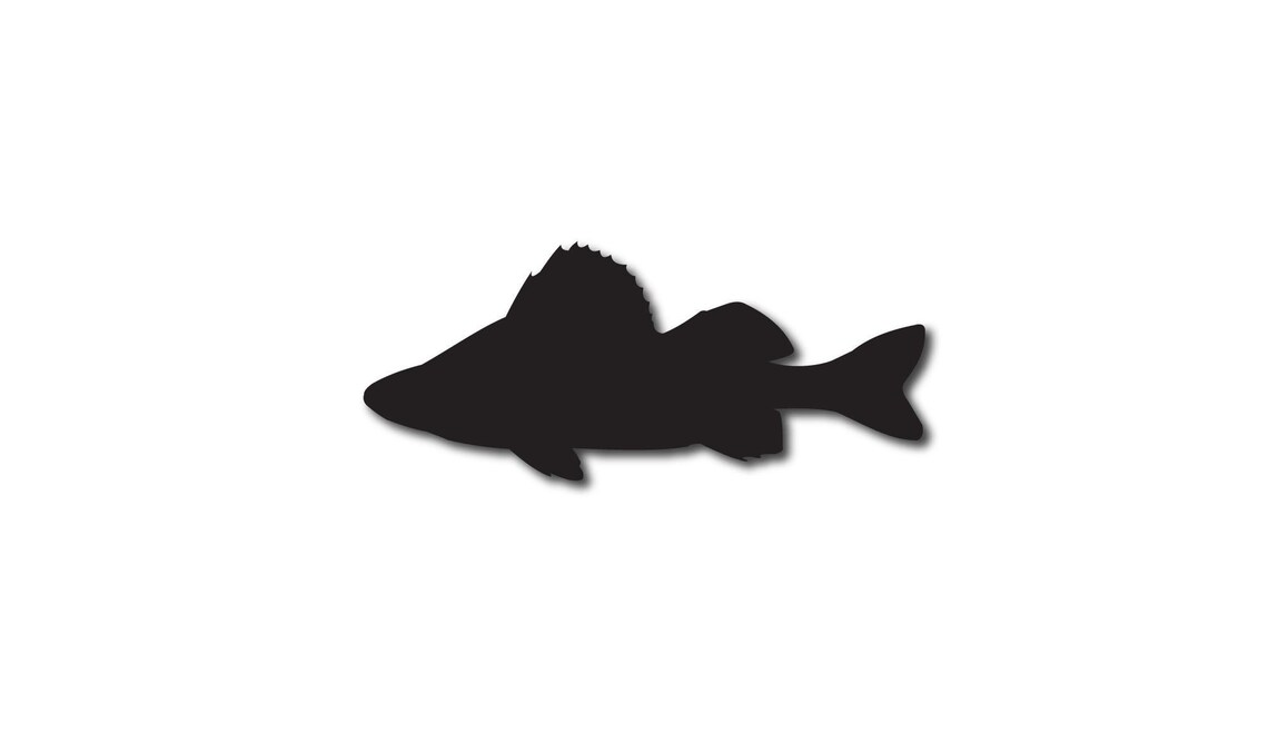 Yellow Perch Silhouette Decal - Etsy