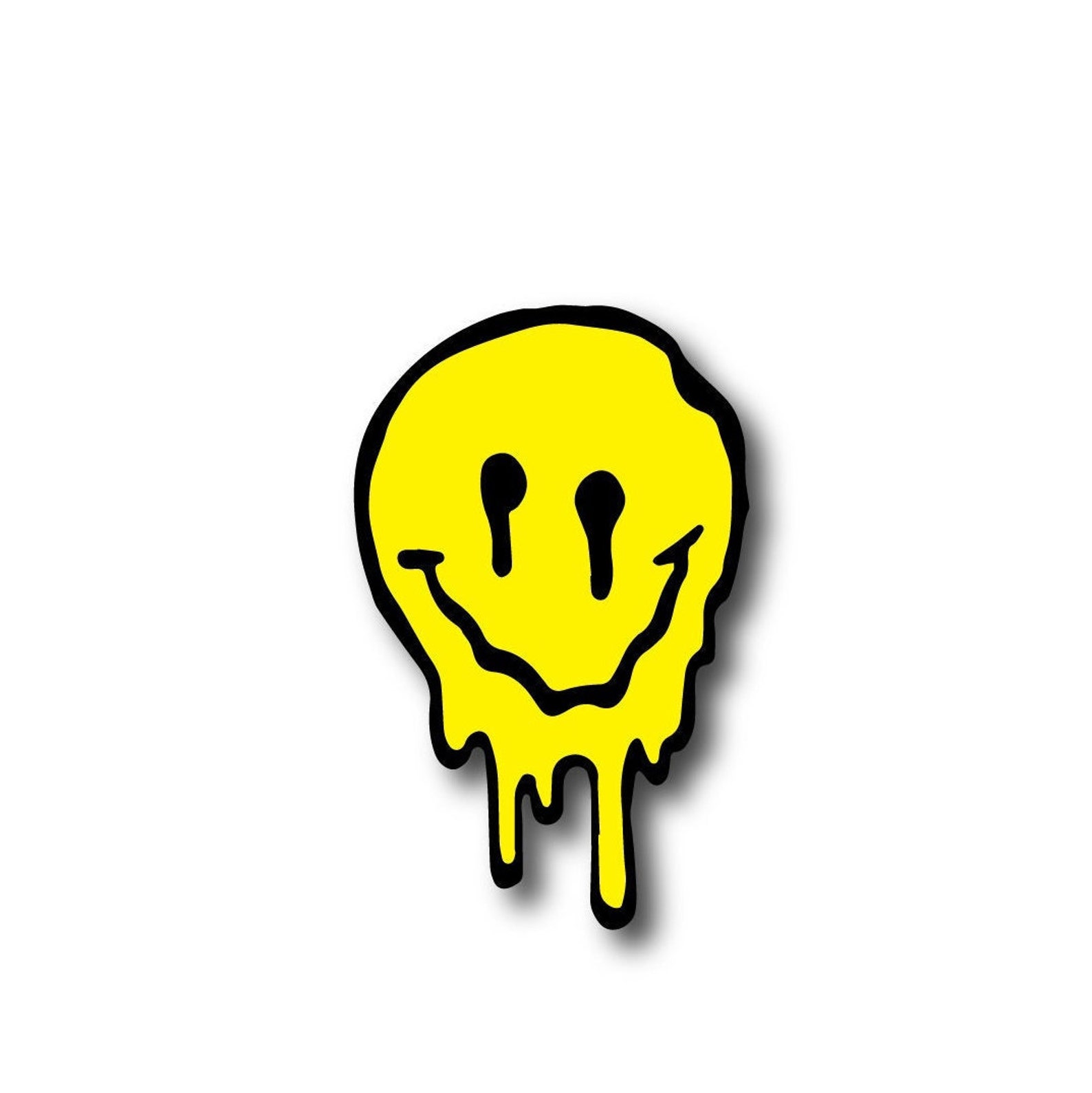 Dripping/melting Smiley Face Vinyl Sticker/decal - Etsy