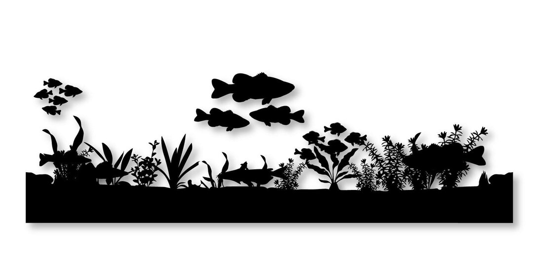 Underwater Bass Scene Digital SVG - Etsy