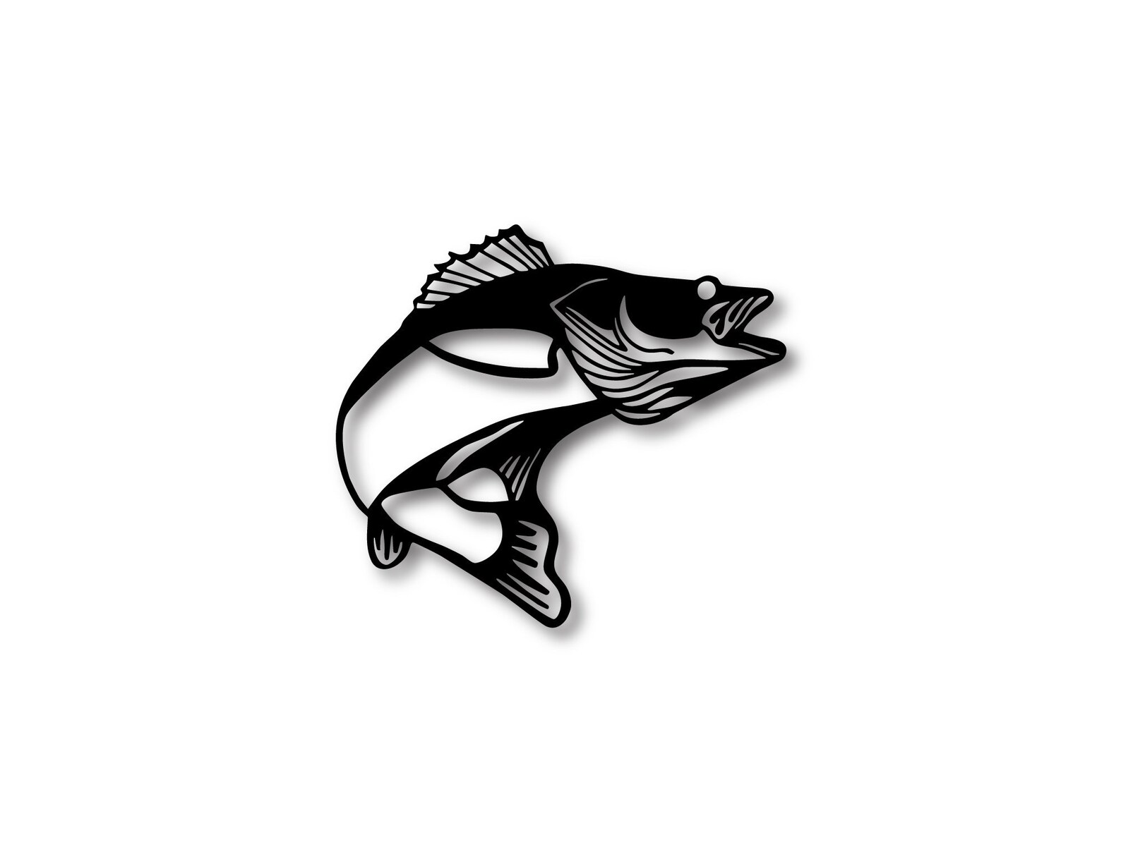 Jumping Walleye Vinyl Cut Decal - Etsy