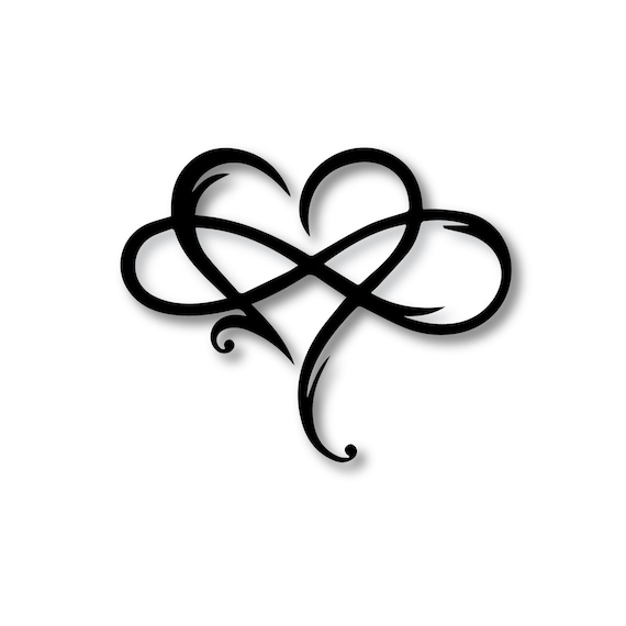 Infinite Heart Vinyl Cut Decal - Etsy