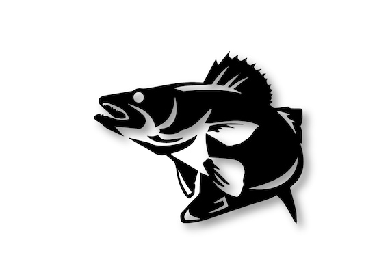 Turning Walleye Vinyl Cut Decal - Etsy