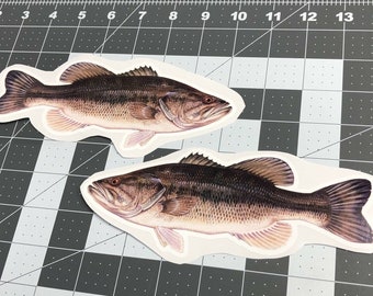 Jumping Largemouth Bass Vinyl Cut Decal | Etsy