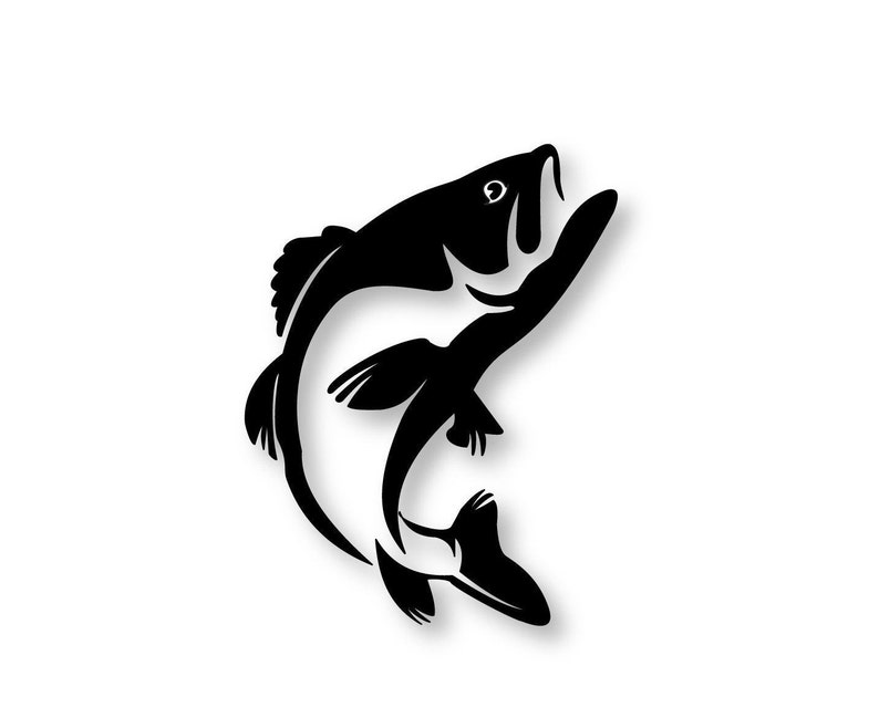 Jumping Largemouth Bass Vinyl Cut Decal - Etsy