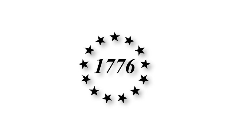 1776 Stars Liberty Patriotic Vinyl Cut Decal | Etsy