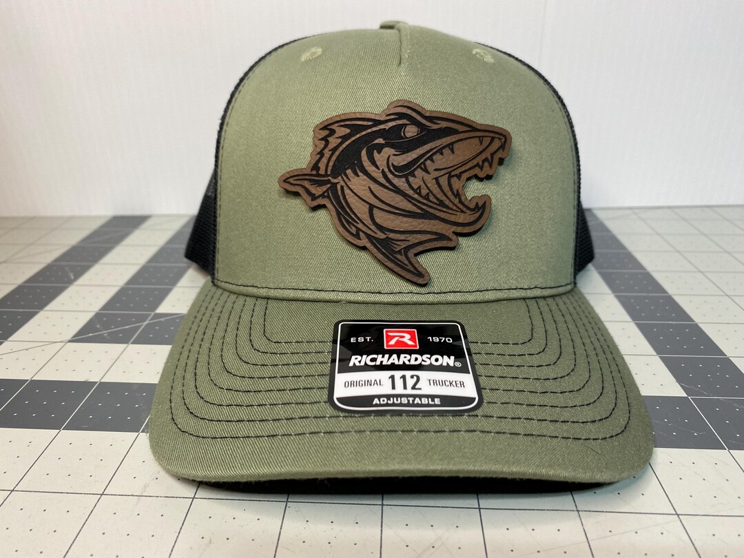 Walleye Fishing, Leather Patch Hat,richardson - Etsy