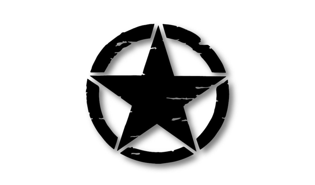 Distressed Star Vinyl Cut Decal - Etsy