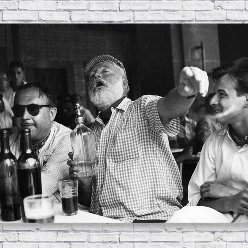 Ernest Hemingway Drinking With Friends at a Bar in Havana Cuba - Etsy