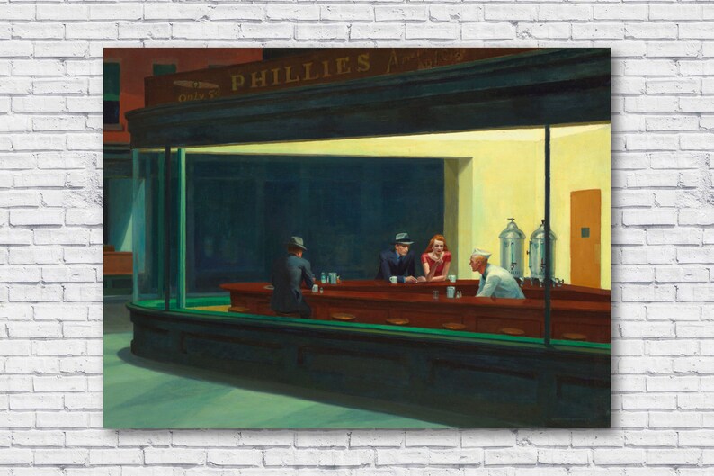 LARGE Nighthawks by Edward Hopper 1942 Painting Poster Print - Etsy Canada