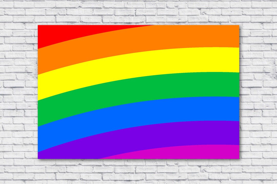 Large Rainbow Poster Colorful Colors LGBT Flag LGBTQ GLBT Pride Wall ...