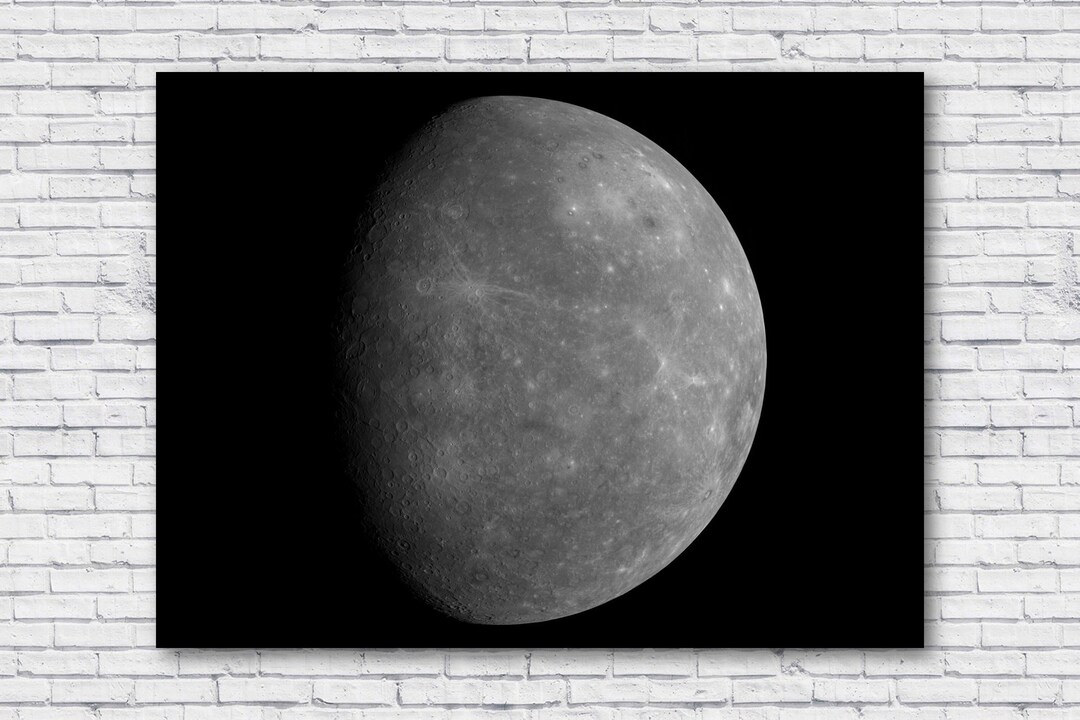 Mercury Planet Poster, True Color Full NASA Mercury Poster, ESA NASA ...
