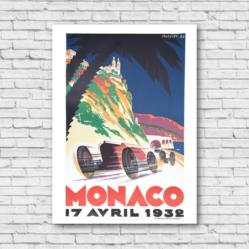 Monaco Race Poster - Etsy