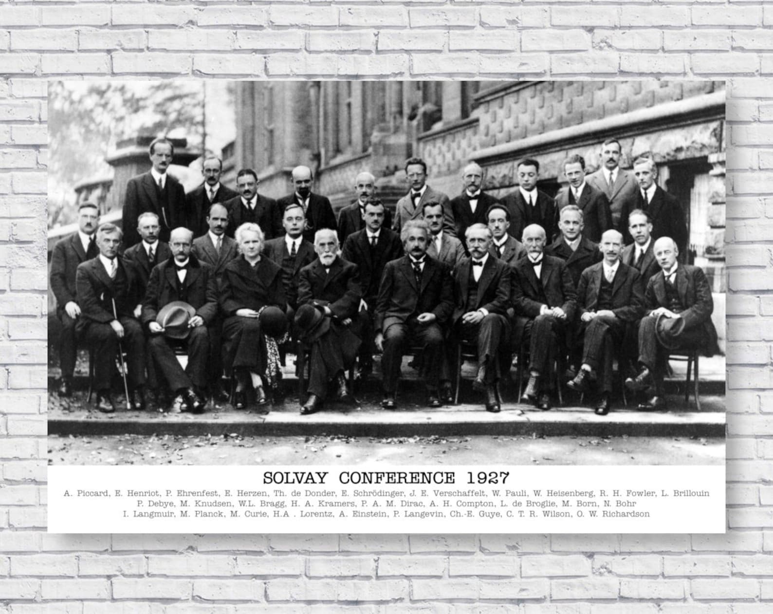 Solvay Conference 1927 Poster With Names Einstein Curie - Etsy