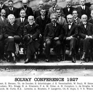 Solvay Conference 1927 Poster With Names, Feynman, Curie, Schrödinger ...