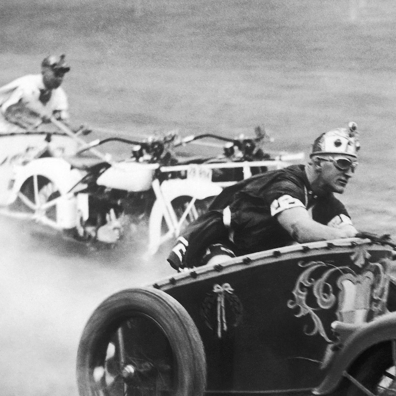Motorcycle Chariot Race Vintage Photo Poster Print Australia - Etsy