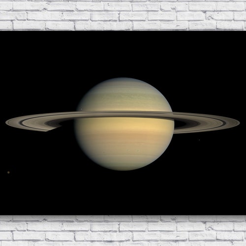 LARGE Saturn Poster NASA Saturn Poster Saturn With Moons - Etsy