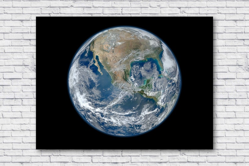 LARGE Earth Poster, NASA Earth Planet Poster, NASA Earth Planet Print ...