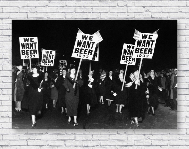 1933 We Want Beer Poster Womens Anti Prohibition 18th - Etsy