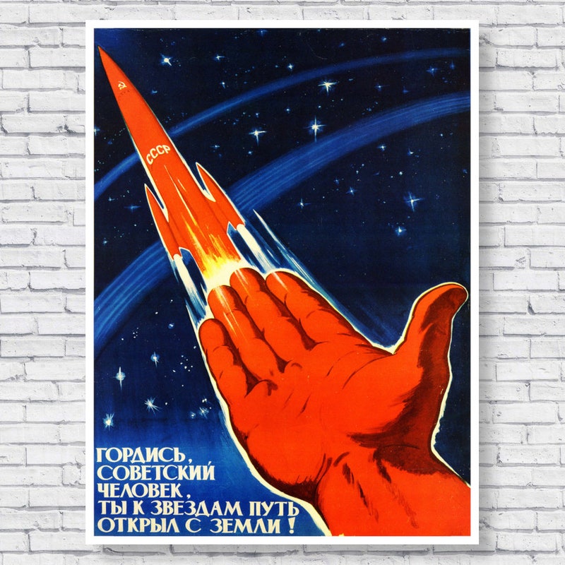 Ussr Space Race Poster - Etsy