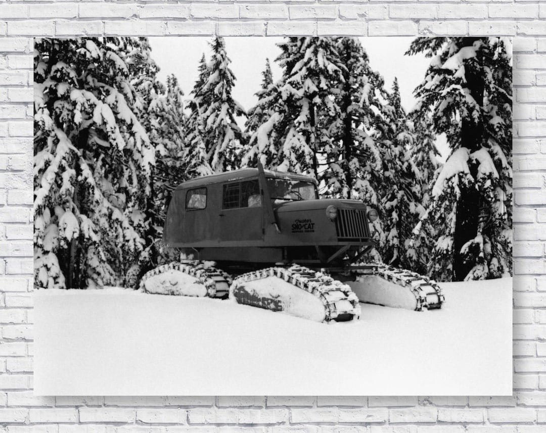 Snowcat Vintage Photo Poster Print Sno Ski Snowboard Mountain Snow Cat ...