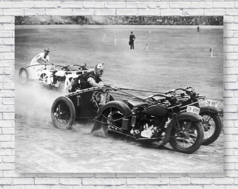 Motorcycle Chariot Race Vintage Photo Poster Print Australia - Etsy