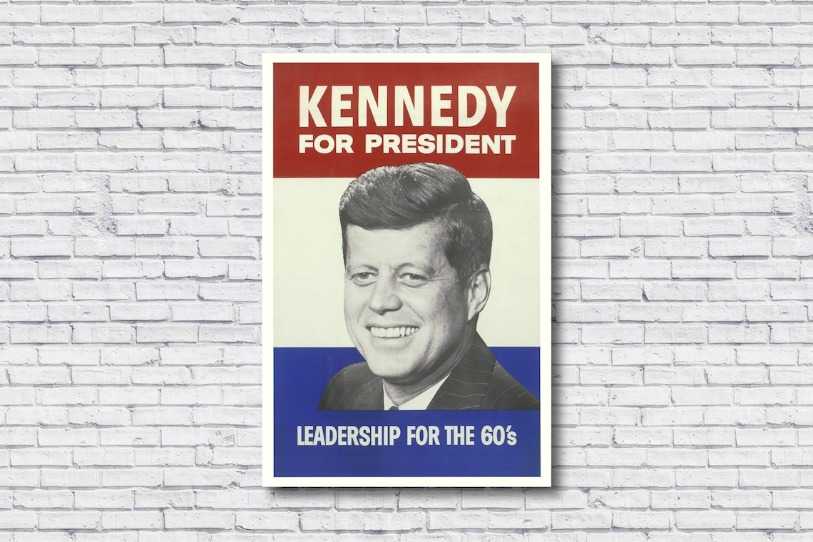 JFK Campaign Poster John F Kennedy for President Poster - Etsy Denmark